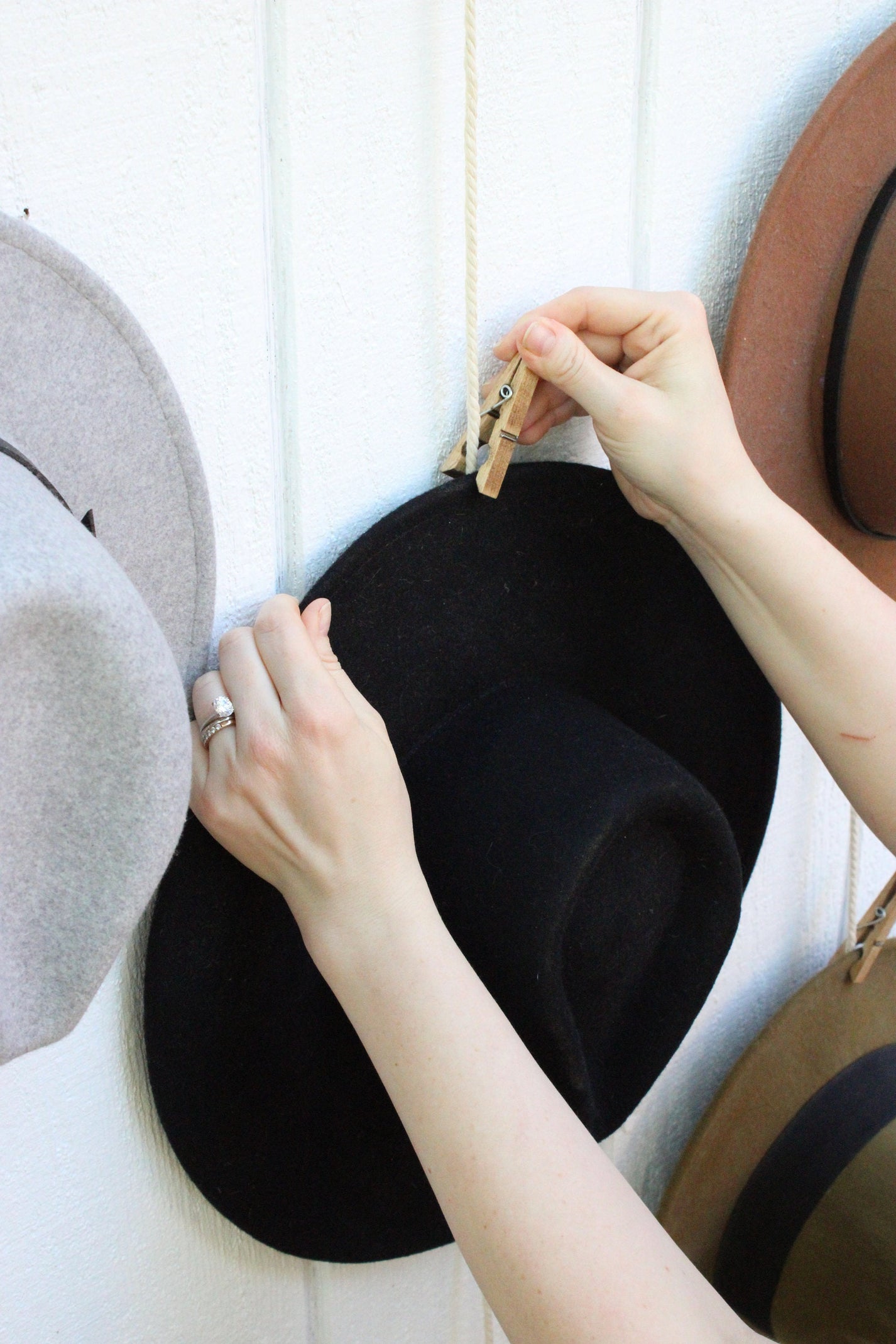 BOHO Rattan Hat Rack Organizer – Dunn Rustic